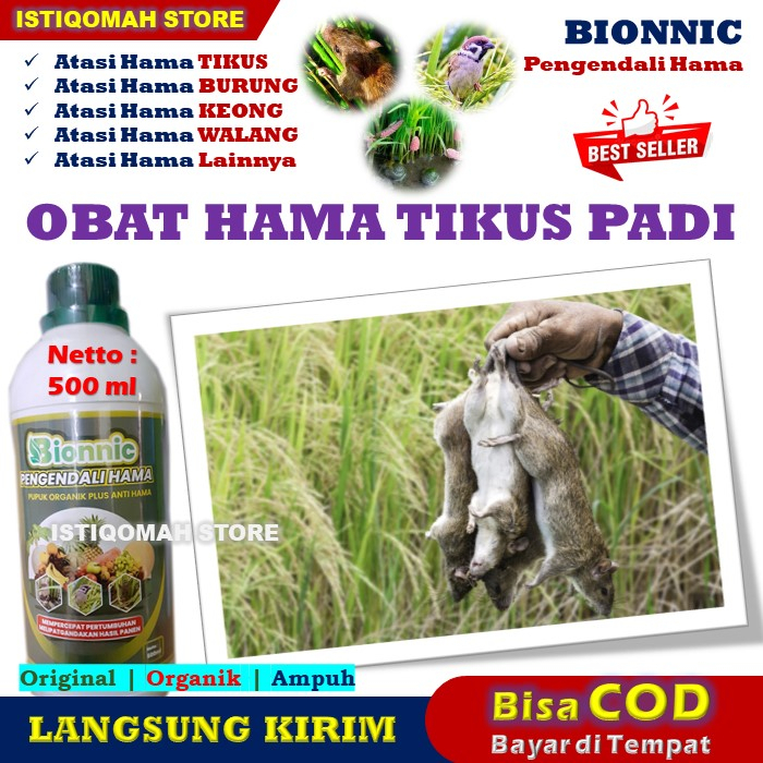 Jual Obat Hama Tikus Pada Tanaman Padi yang Bagus Paling Ampuh MURAH TERLARIS BIONNIC 500ML ...