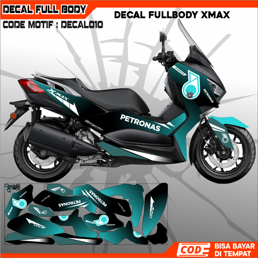 Jual DECAL FULL BODY MOTOR XMAX FULL BODY MOTIF PETRONAS DECAL SIMPLE ...