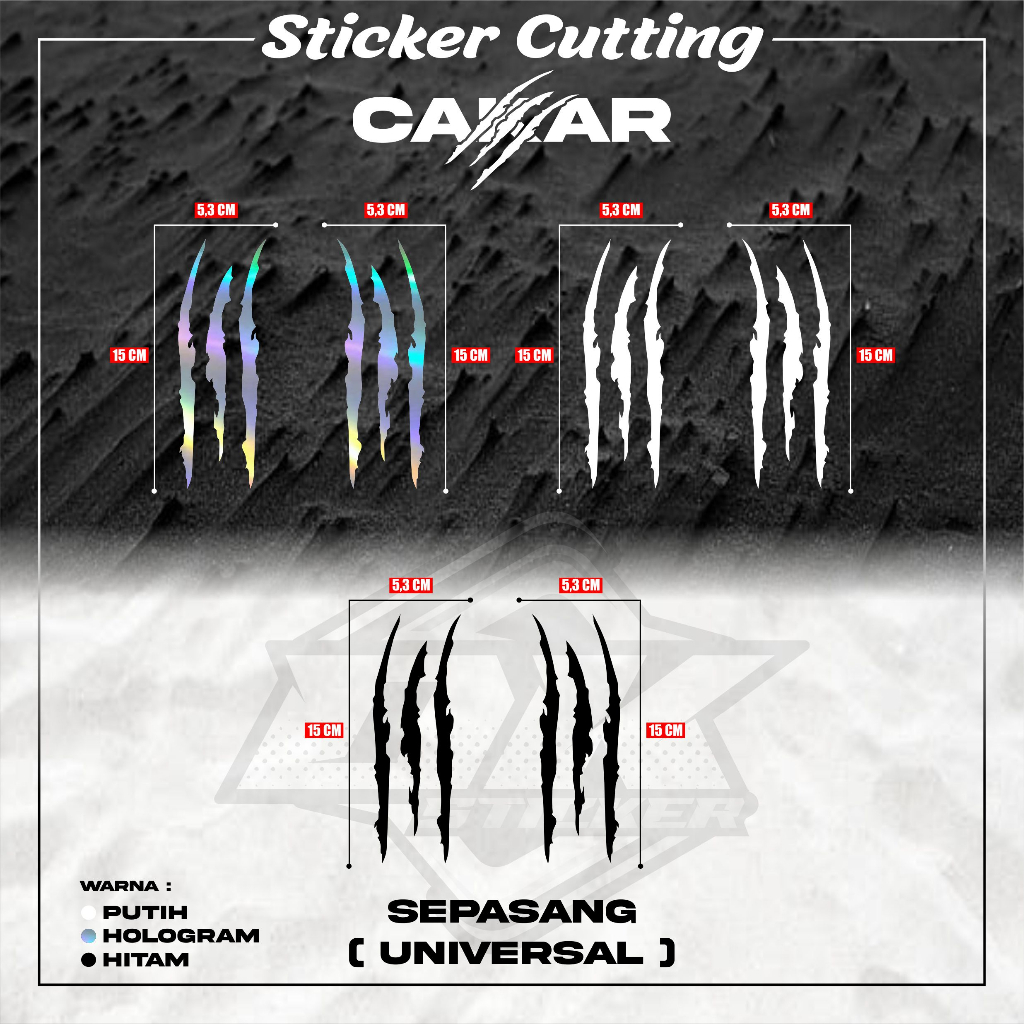 Jual STICKER CUTTING CAKAR MOTOR / MOBIL ( 15 CM ) | Shopee Indonesia
