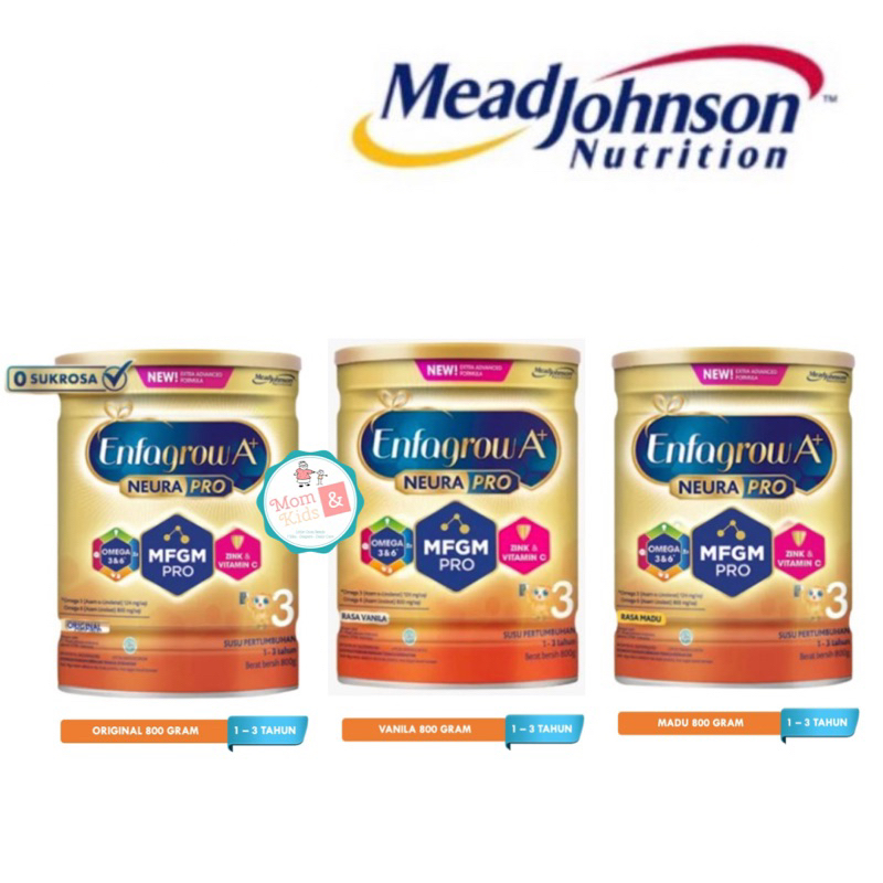 Jual ENFAGROW A+ 3 VANILA ORIGINAL MADU 800 GR | ENFAGROW TAHAP 3 (1-3 ...