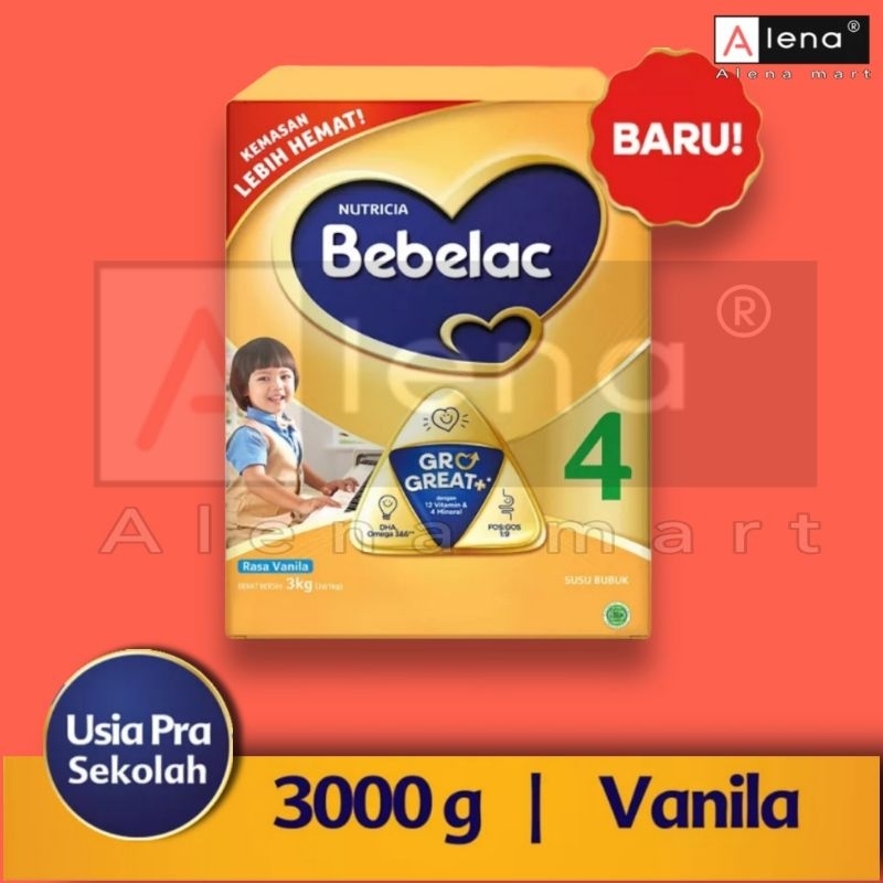 Jual BEBELAC 4 VANILA 3000g, Bebelac 4 Vanila 3kg, bebelac 4 1800g | Shopee Indonesia