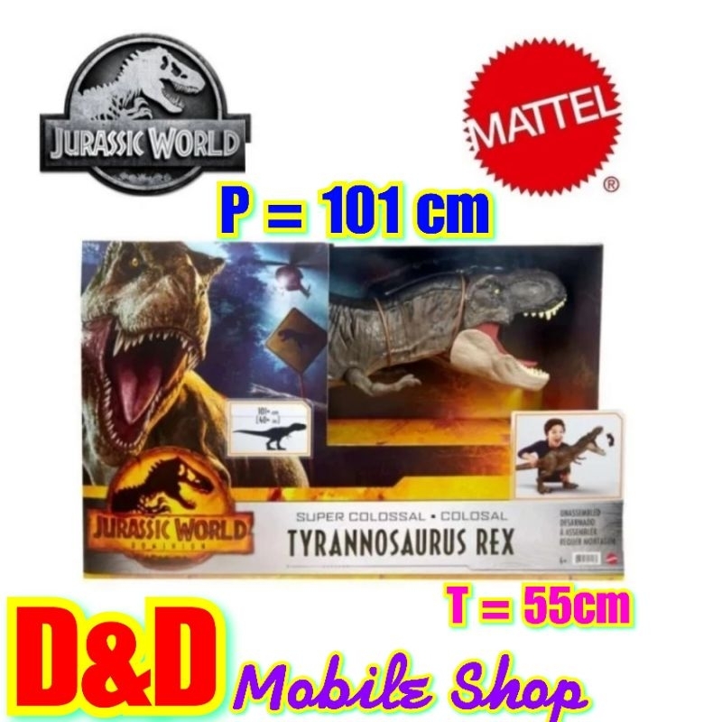 Jual JURASSIC WORLD ORIGINAL MATTEL TYRANNOSAURUS REX T-REX SUPER ...