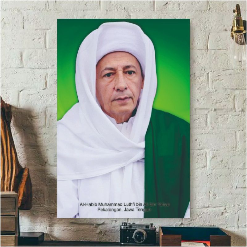 Jual SS41 Hiasan Dinding Kayu Habib Muhammad Luthfi POSTER FOTO ULAMA ...