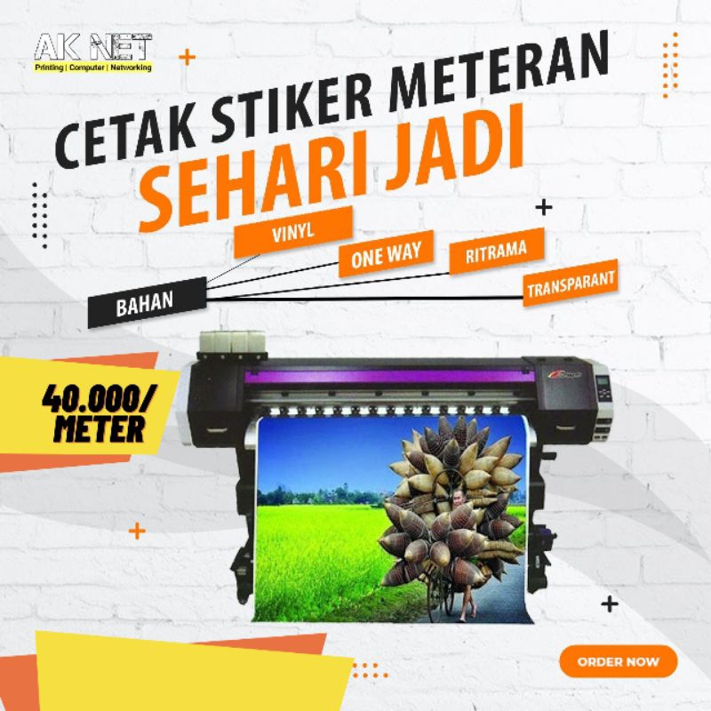 Jual PRINT STICKER Vinyl/Oneway/Ritrama/Transparan /MURAH PROMO ...