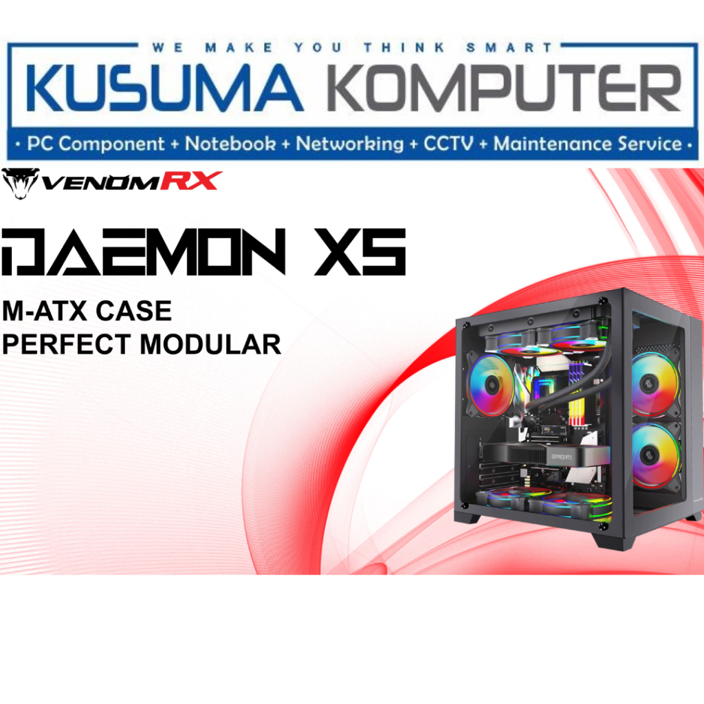 Jual Venomrx DAEMON XS BLACK Micro ATX Casing PC Gaming | Shopee Indonesia