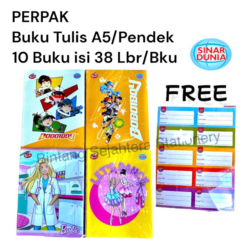 Jual [ PERPAK ]Buku Tulis SIDU 38 Lembar Murah MODEL TERBARU BONUS ...