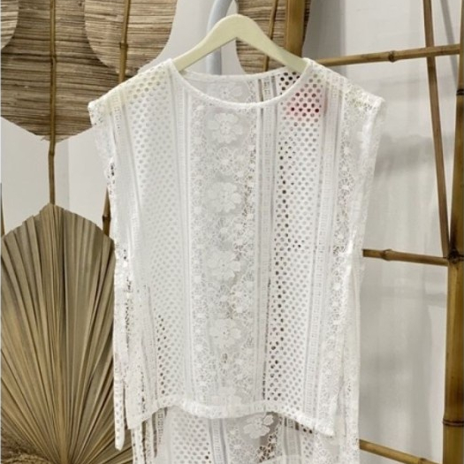 Jual outer burkat tanpa lengan vest brokat premium Lace Burkat Rompi ...