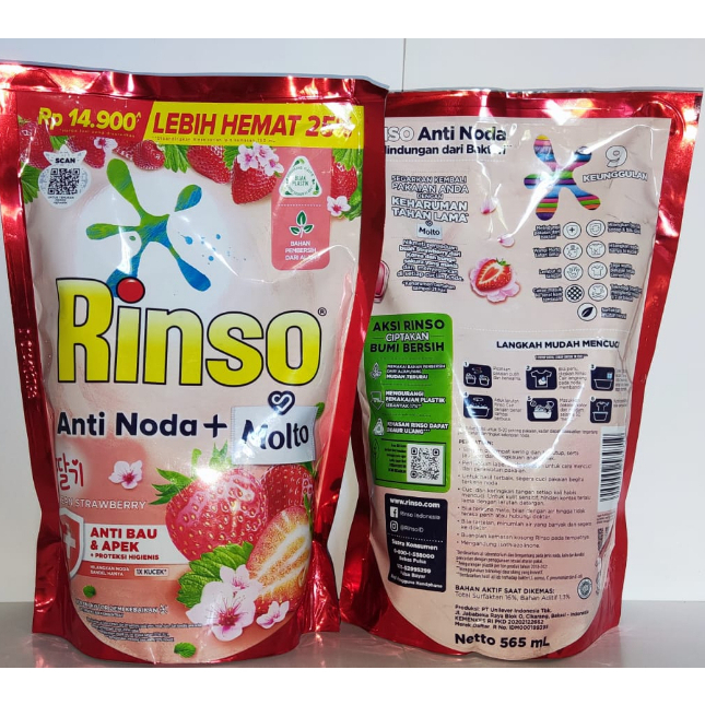 Jual Rinso Molto Detergent Cair / Liquid Detergent Korean Strawberry ...