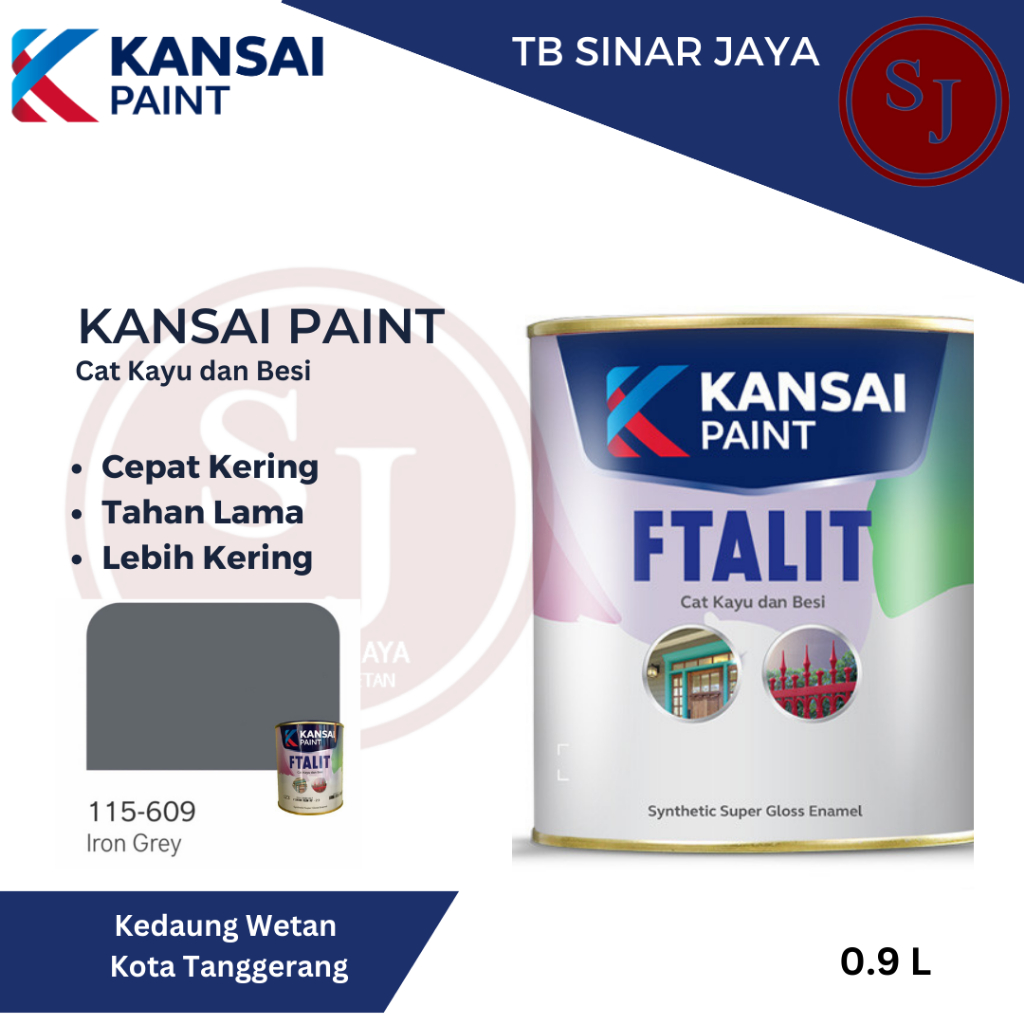 Jual Cat Kayu dan Besi Kansai Paint Ftalit Warna Glos 1kg 115 - 609 ...