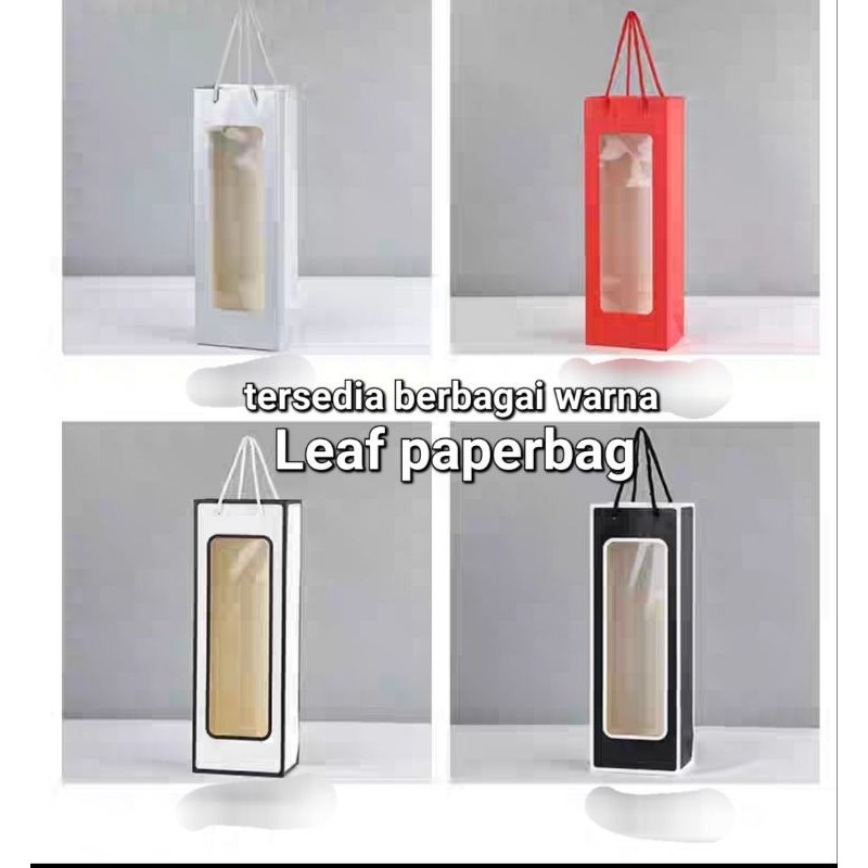 Jual kantong botol minuman isi 1 isi 2 / paper bag wine natal paper bag ...