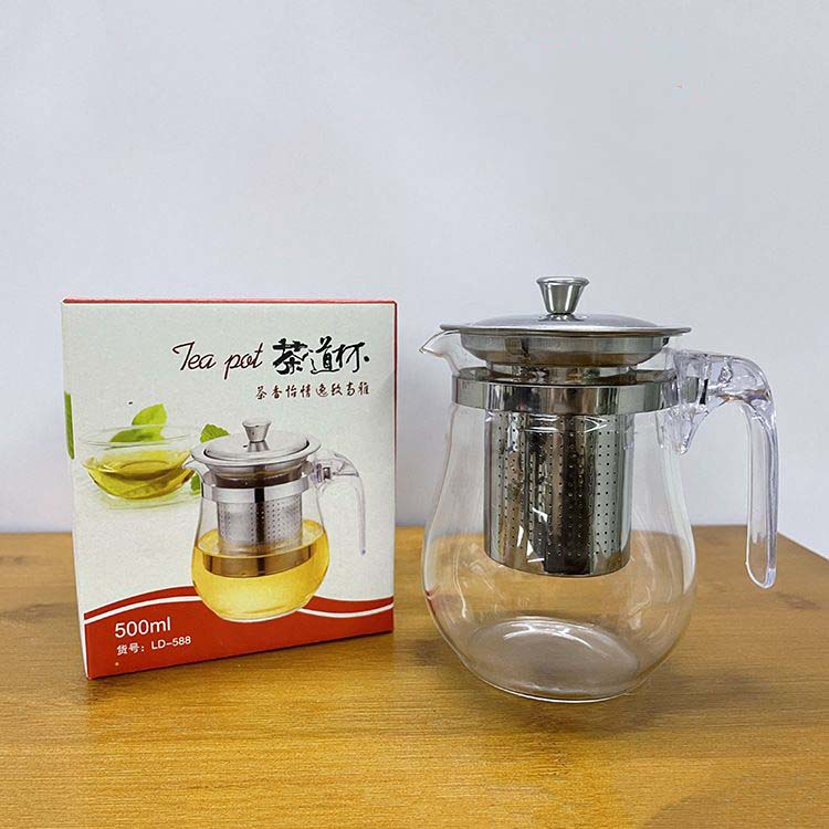 Jual Teko Teh Kaca dengan saringan - Tea Pot Bening - Teapot with ...