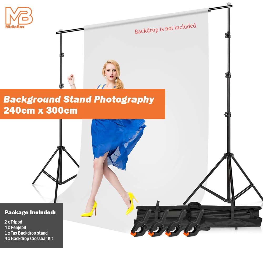 Jual Midio Portable Background Stand 280 x 300 cm Background Foto ...