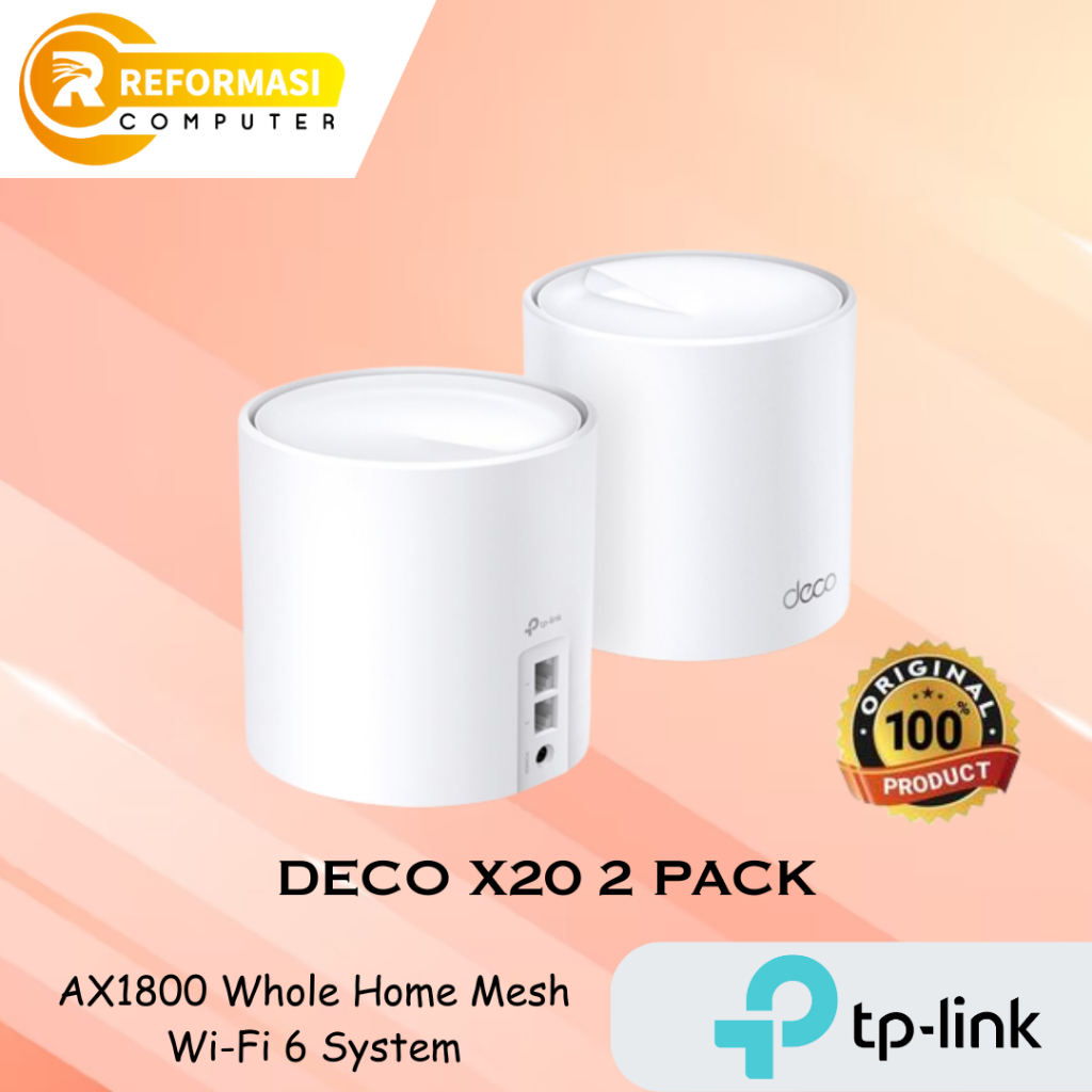 Jual TP-LINK DECO X20 2 PACK AX1800 Whole Home Mesh Wi-Fi 6 System | Shopee Indonesia