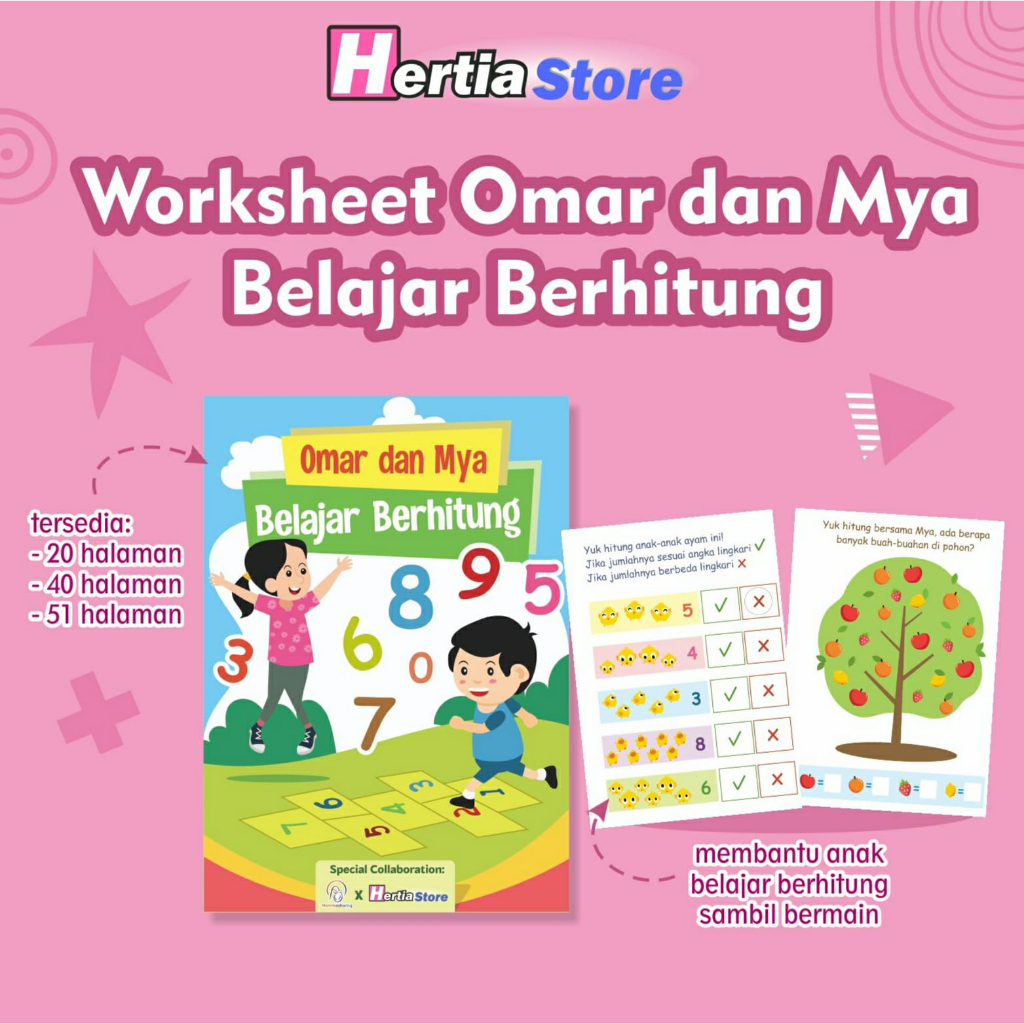 Jual [hertiastore] Worksheet Pilihan Anak Cerdas | Omar dan Mya Belajar ...