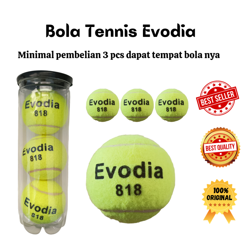 Jual Bola Tenis Evodia / Bola Tenis Lapangan / Bola Kasti (pcs ...
