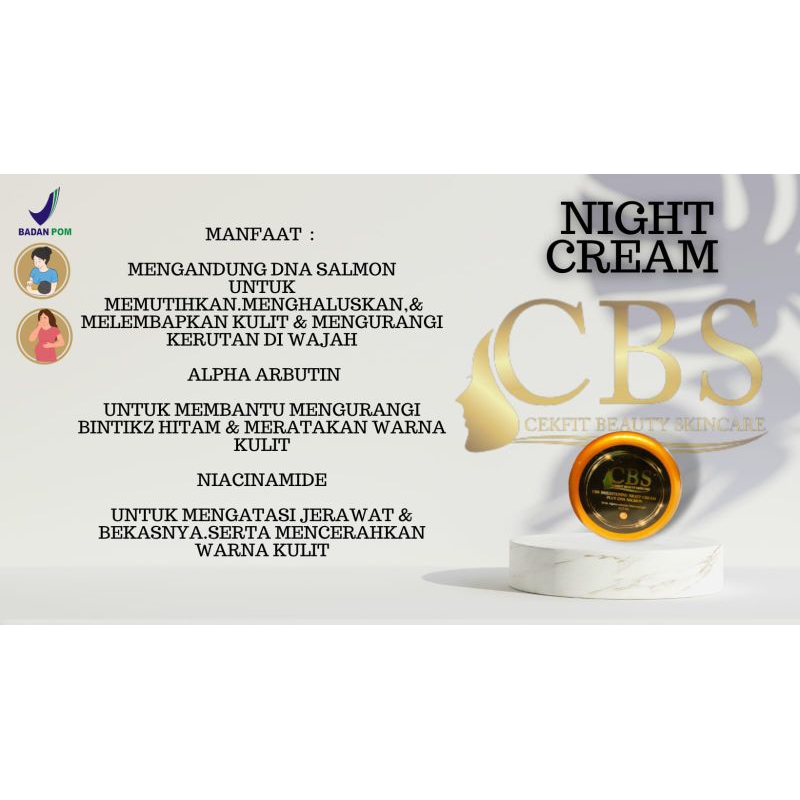 Jual CBS NEW/CREAM ECER CBS MALAM ( NIGHT CREAM ) | Shopee Indonesia