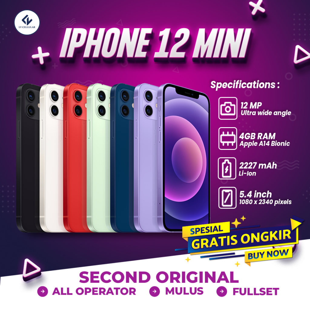 Jual iPhone 12 Mini 64GB Second Original E X Inter Bergaransi | Shopee Indonesia