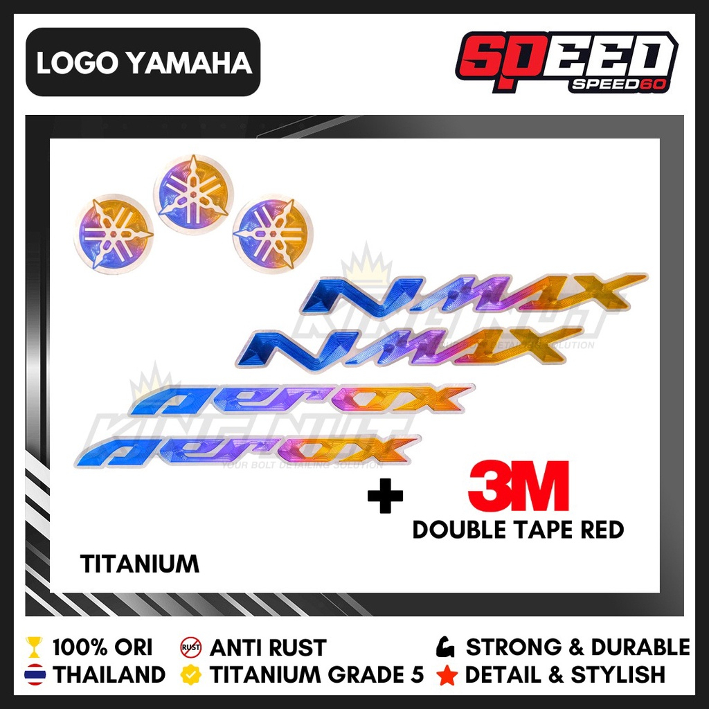 Jual Emblem Logo Motor Yamaha Nmax Aerox Aksesoris Emblem Titanium ...