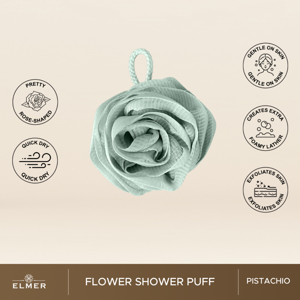 Jual ELMER Flower Shower Puff Spon Mandi Cepat Kering Bath Sponge Quick ...