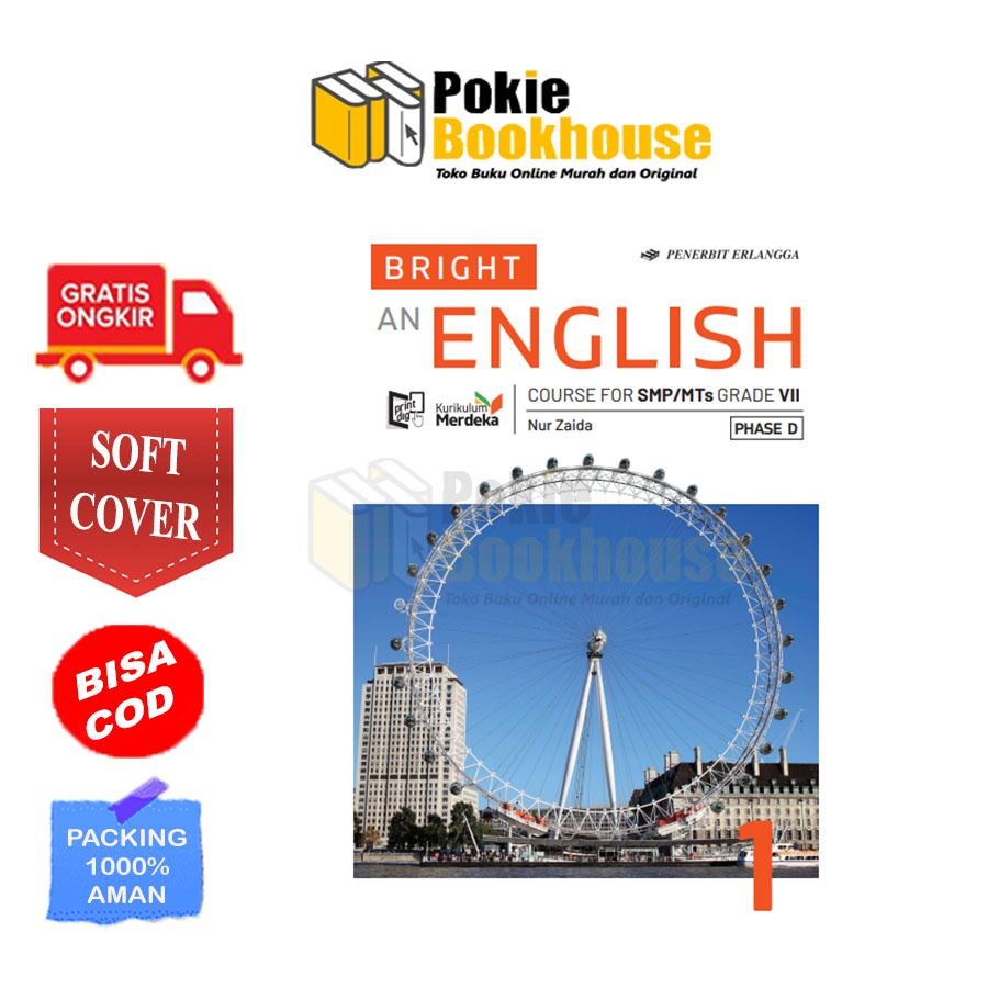 Jual BEST SELLER ORIGINAL BRIGHT AN ENGLISH SMP/MTs KELAS 7 8 & 9 KURIKULUM MERDEKA - ERLANGGA ...