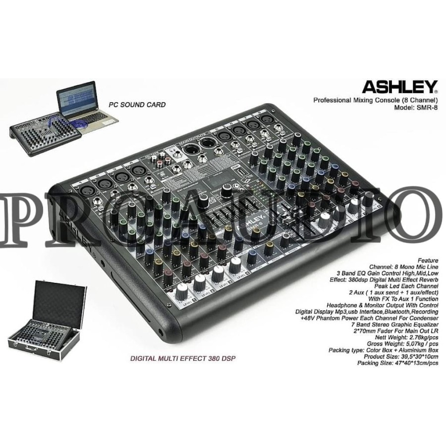 Jual Mixer Ashley 8 Channel SMR 8 SMR8 8 Channel Free Koper Original ...