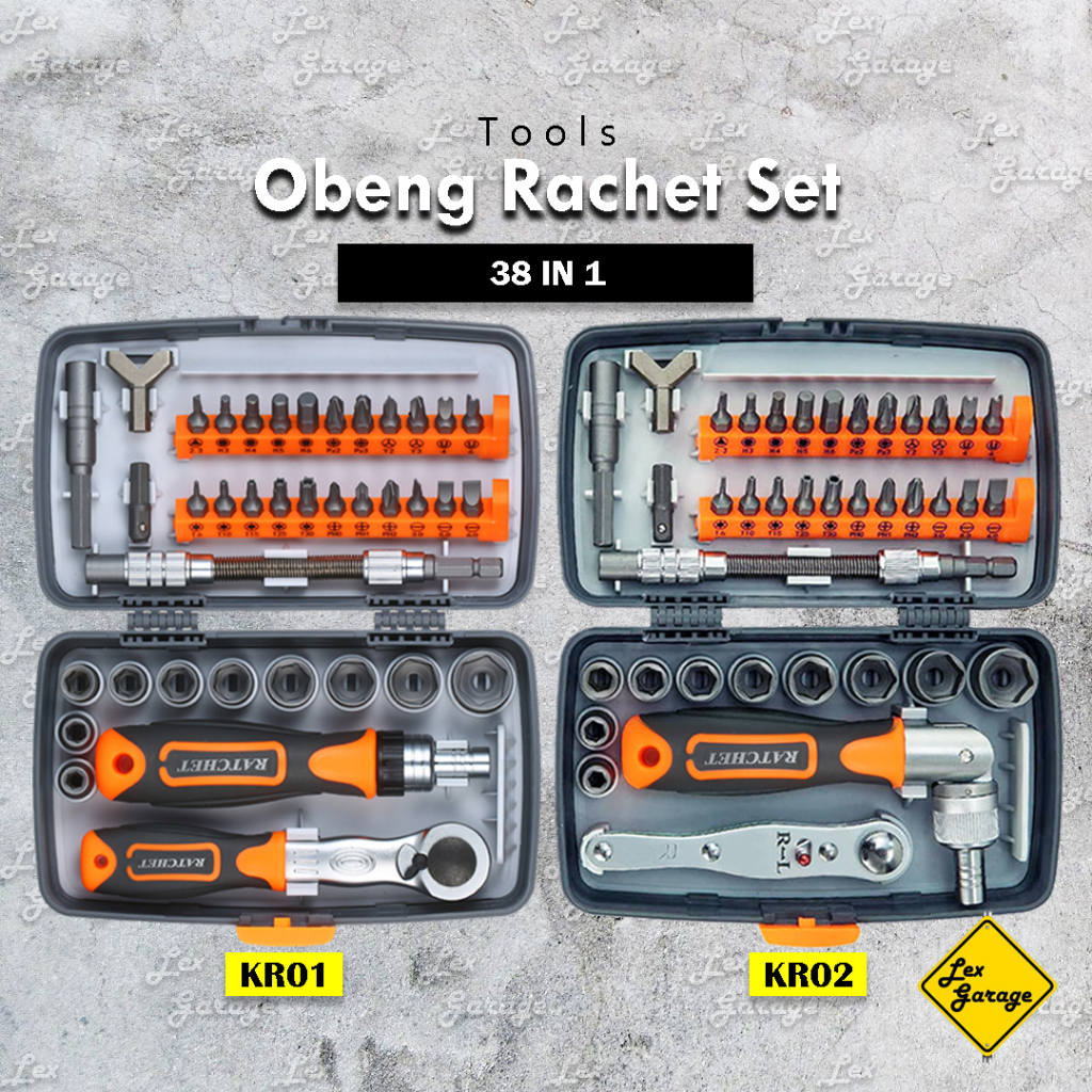 Jual Kunci Shock Sok Socket Set Obeng Set Rachet Toolkit Premium ...