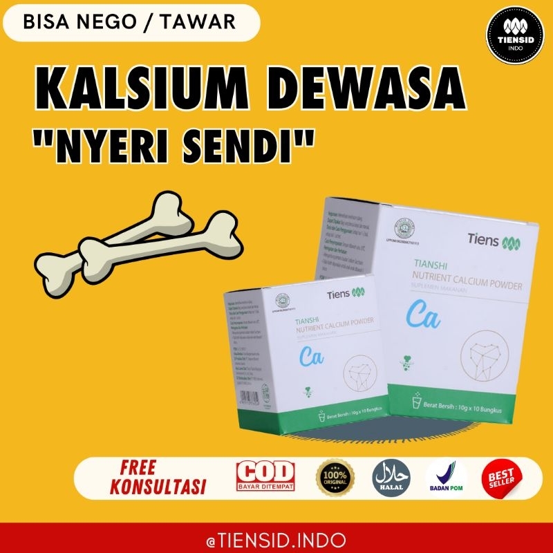 Jual KALSIUM DEWASA / NUTRIENT CALCIUM POWDER / NHCP / KALSIUM TULANG ...