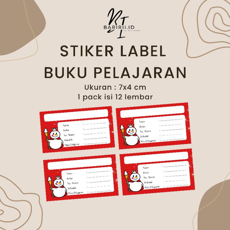 Jual MIXUE VIRAL STIKER LABEL BUKU PELAJARAN PACK | Shopee Indonesia