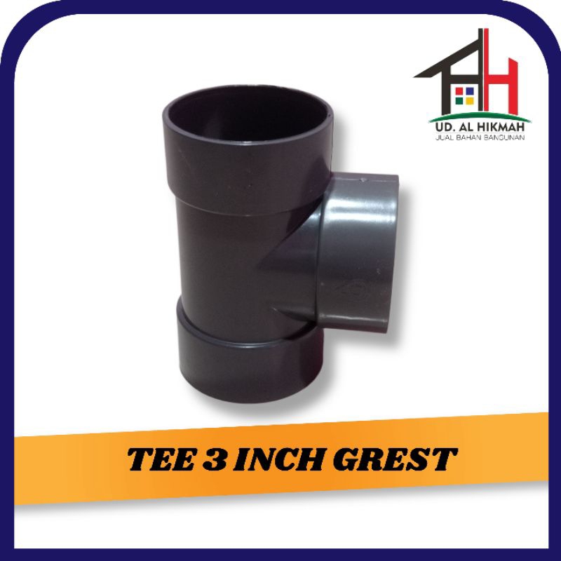 Jual TEE 3 INCH PVC GREST - FITTING PIPA PVC T 3" | Shopee Indonesia