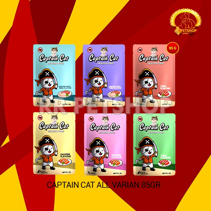 Jual Makanan Basah Kucing Captain Wet Food Pouch 85 Gram | Shopee Indonesia
