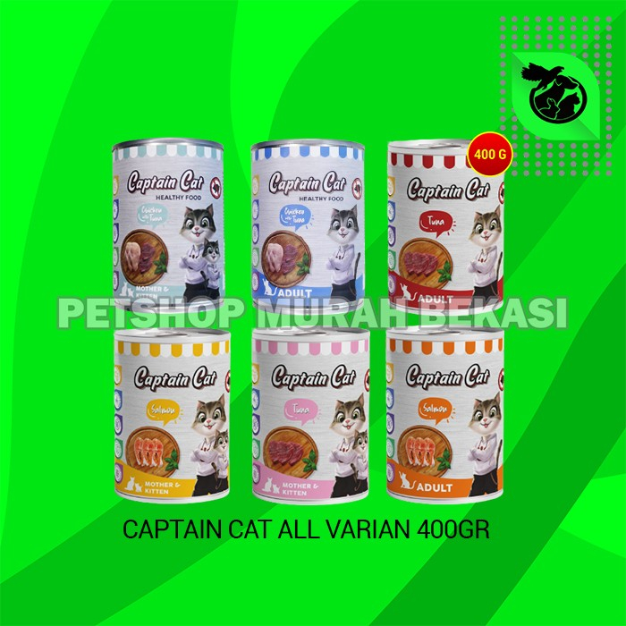 Jual Makanan Basah Kucing Kaleng Can Captain Wet Food 400 Gram | Shopee ...
