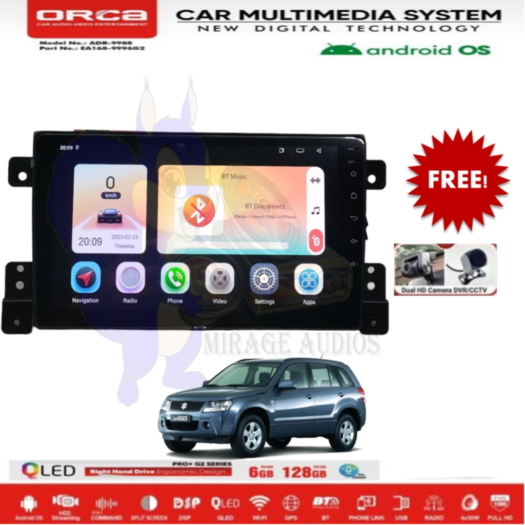 Jual Head Unit Android Orca Pro Plus For Suzuki Grand Vitara 9 inch pnp ...