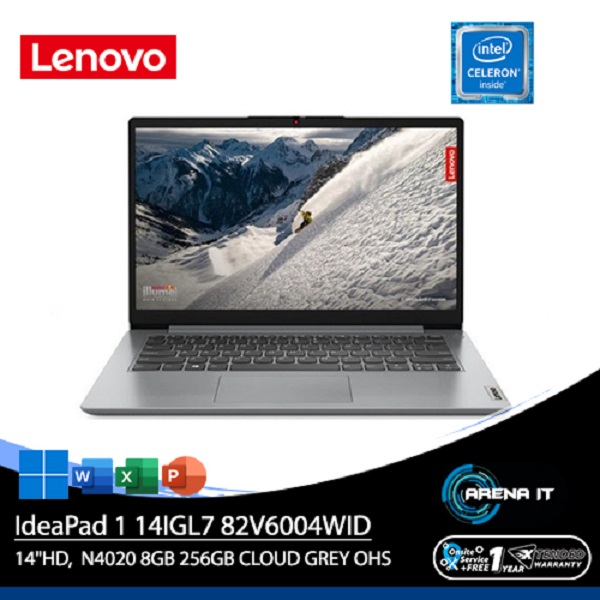 Jual Lenovo IdeaPad Slim 1 82V6004WID (IP1 14IGL7/14"HD/N4020/8GB/256GB ...