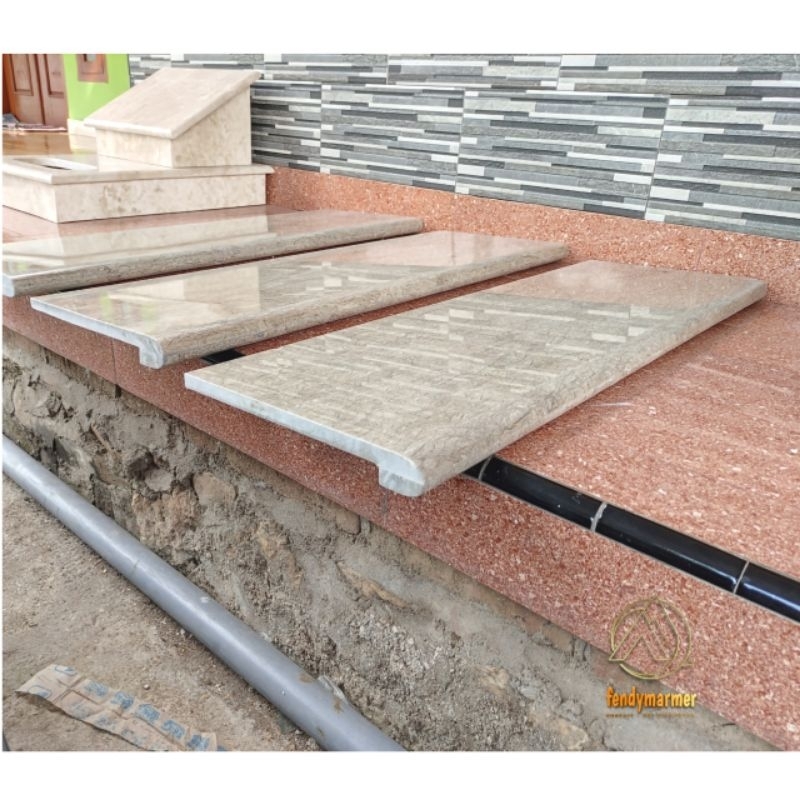 Jual Trap tangga/lembaran lantai anak tangga marmer perlato 120x30 ...