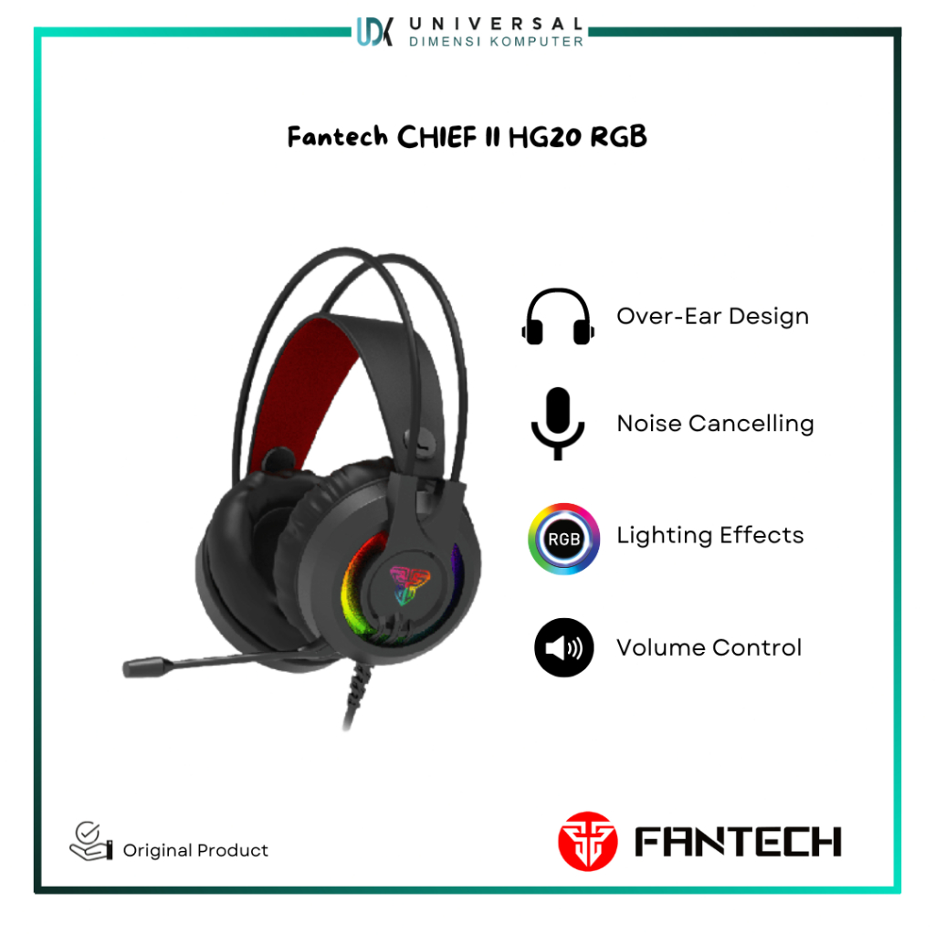 Jual FANTECH CHIEF II HG20 RGB HEADSET GAMING | Shopee Indonesia
