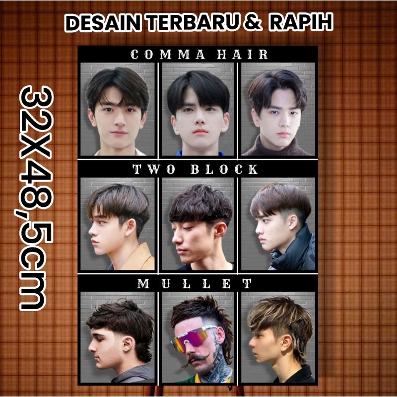 Jual DESAIN RAPIH Poster barbersop / poster pangkas rambut / model ...