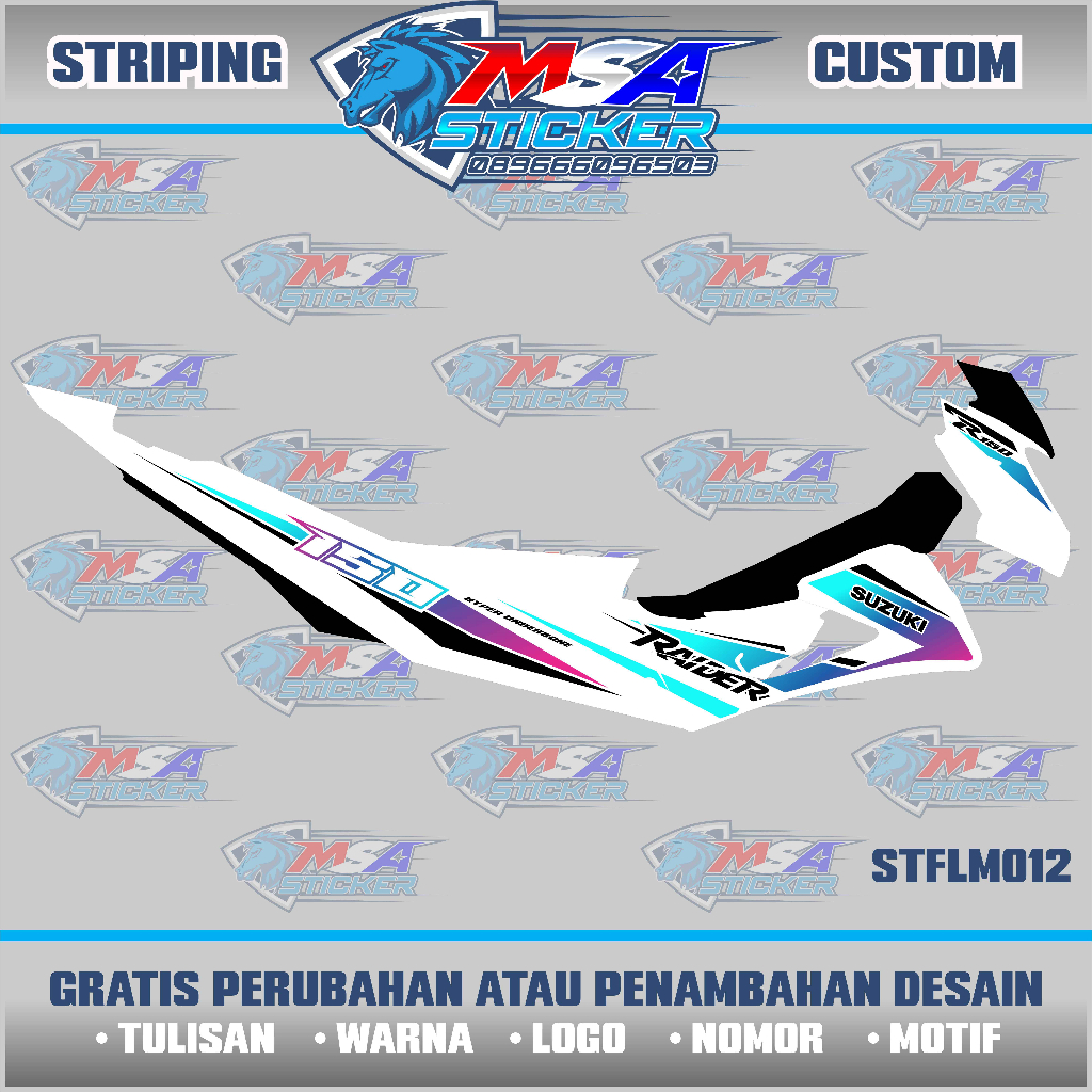 Jual STRIPING CUSTOM SUKA SUKA SUZUKI SATRIA FU FACELIFT / STICKER ...