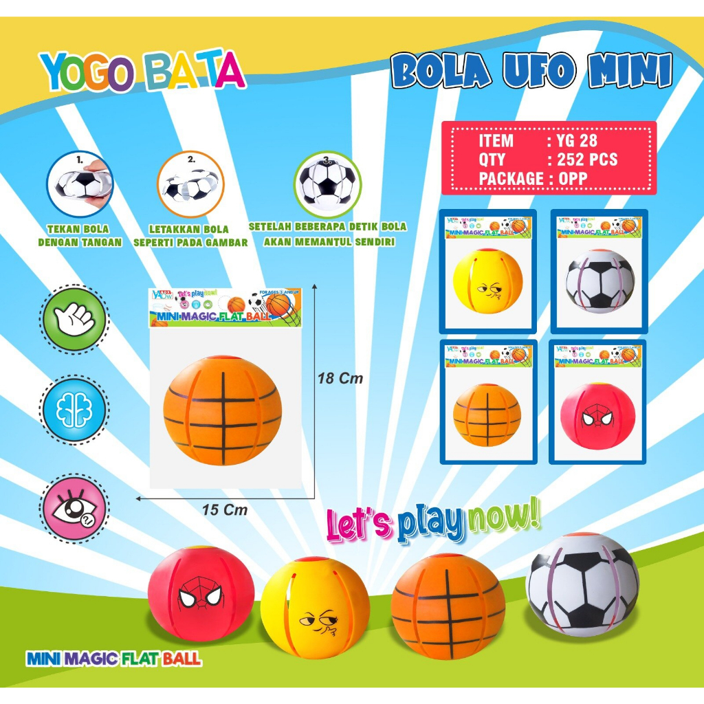 Jual Mainan Magic Bola Ufo Viral Bola Injak Magic Balls Mini LED dan ...