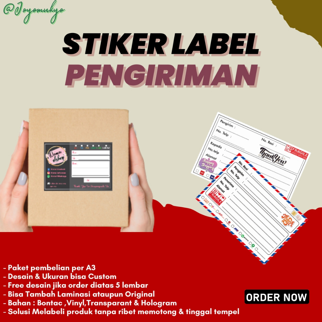 Jual Stiker Label Pengiriman Online Shop Label Kirim Paket | Shopee ...
