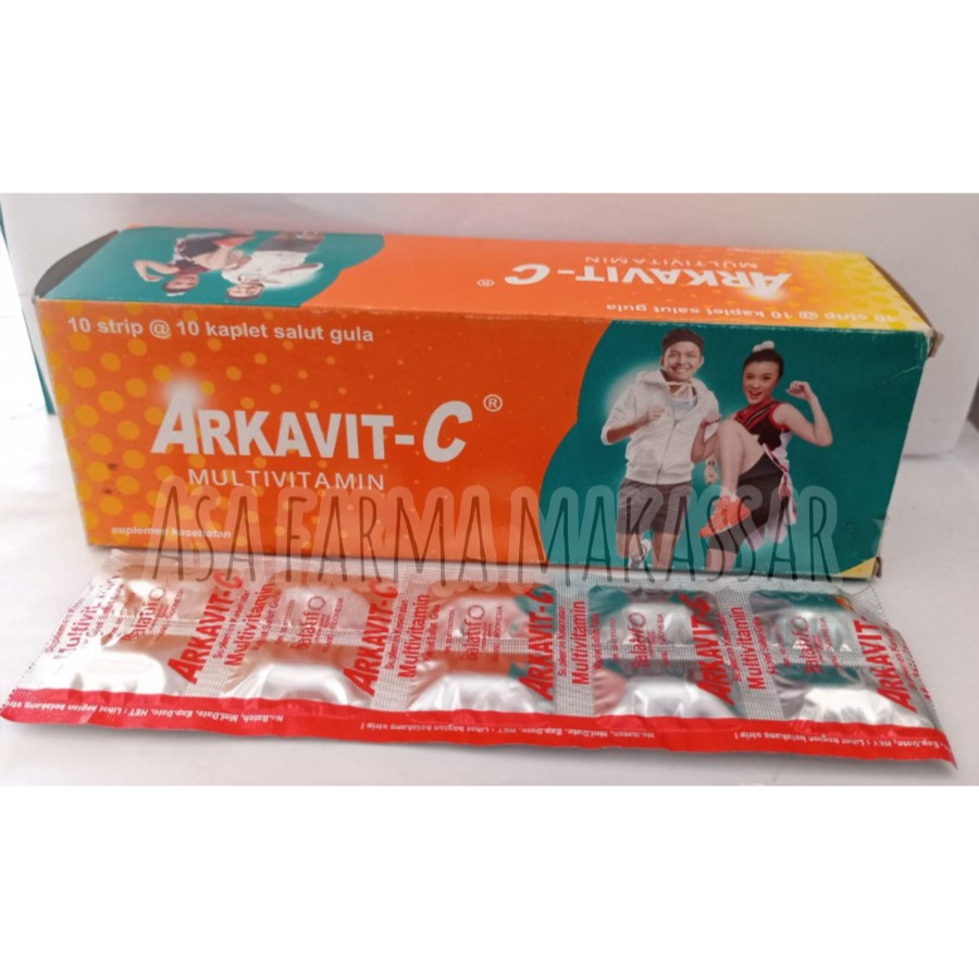 Jual Multivitamin Dewasa ARKAVIT C strip (isi 10kaplet) | Shopee Indonesia
