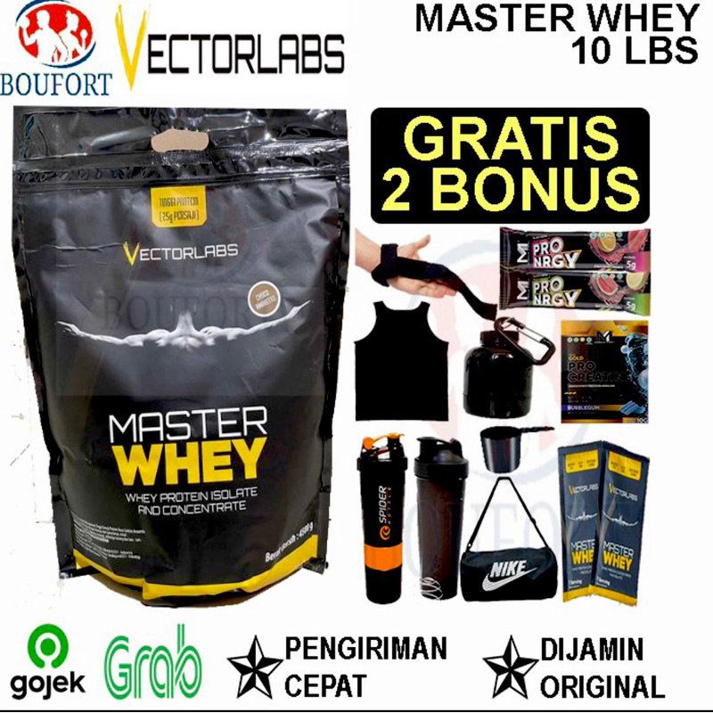 Jual MASTER WHEY 10 LB 10LBS VECTORLABS ISOLATE CONCENTRATE PROTEIN ...