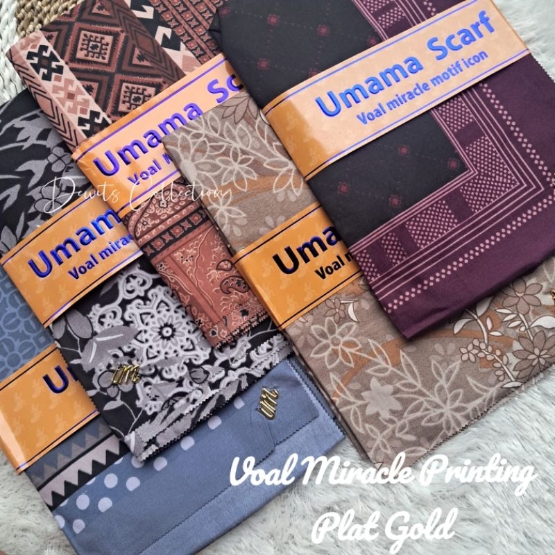 Jual HIJAB UMAMA VOAL MIRACLE PRINT LASER CUT LOGO METAL BISA PILIH ...