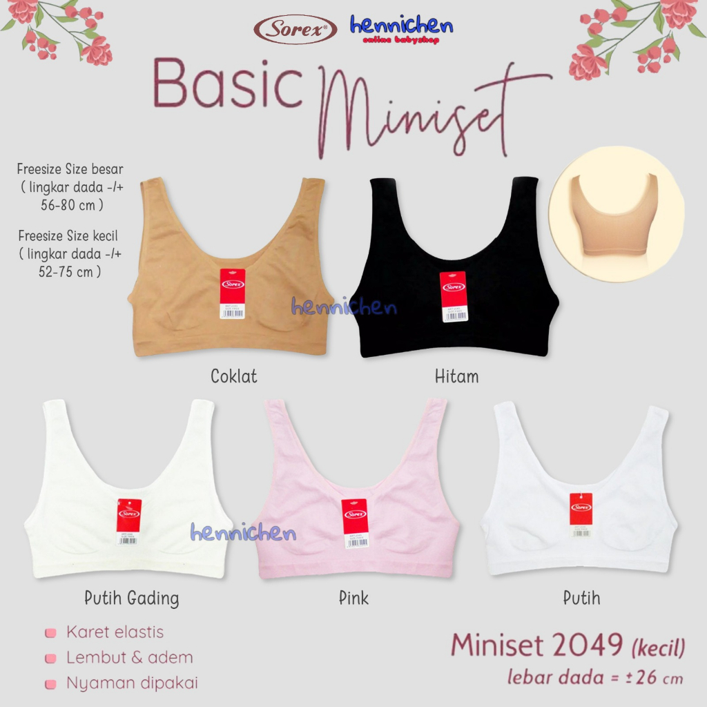 Jual SOREX YOUNG BASIC MINISET ANAK REMAJA POLOS STEP 1 FREE SIZE TANPA ...