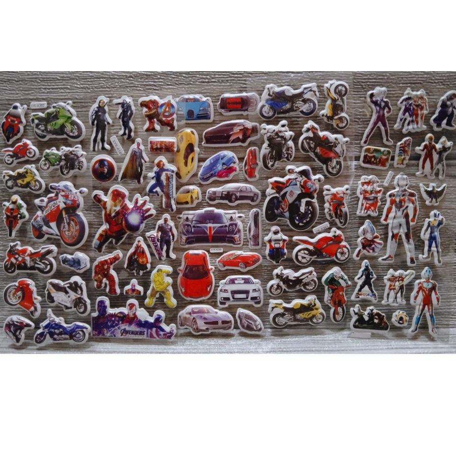 Jual Sticker Timbul Tempel Karakter Anak Laki Dan Perempuan / Stiker 3D ...