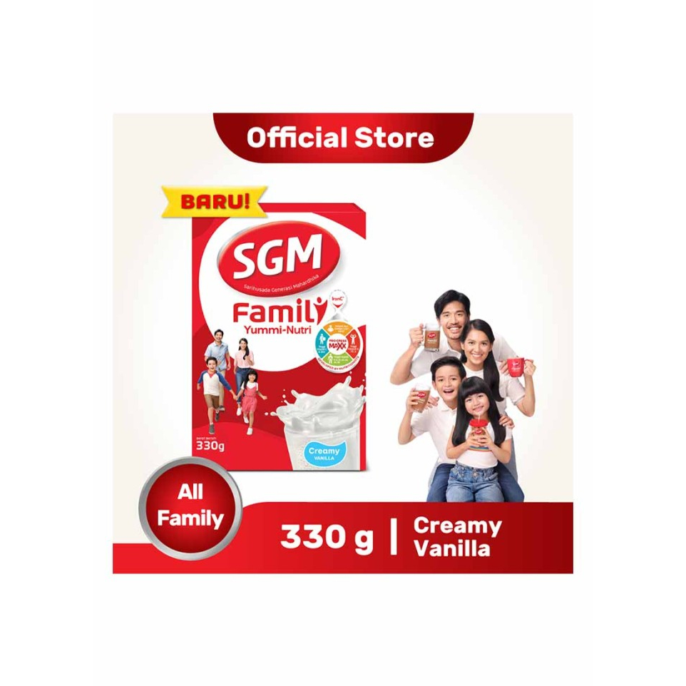 Jual SGM Family Susu Bubuk Yummi-Nutri Vanila 330G | Shopee Indonesia