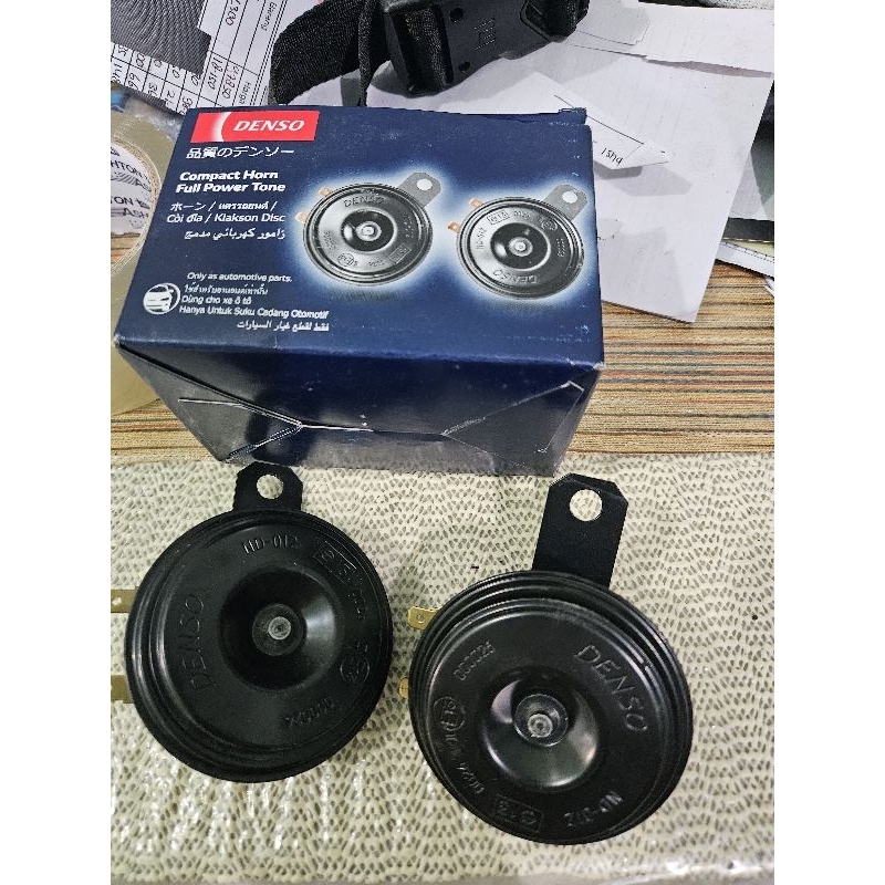 Jual klakson / horn disk klakson mobil 12v DENSO asli | Shopee Indonesia