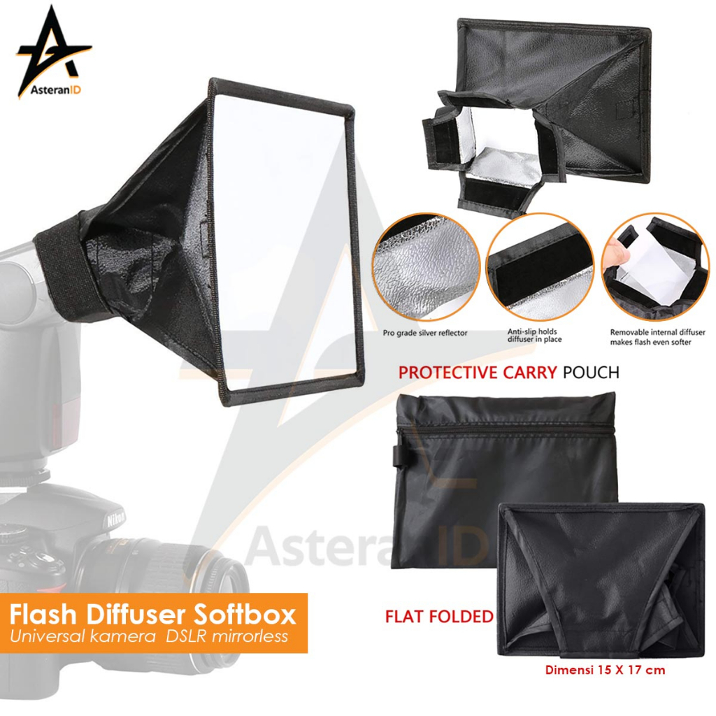 Jual Flash Diffuser Softbox Universal kamera dslr mirrorless | Shopee ...