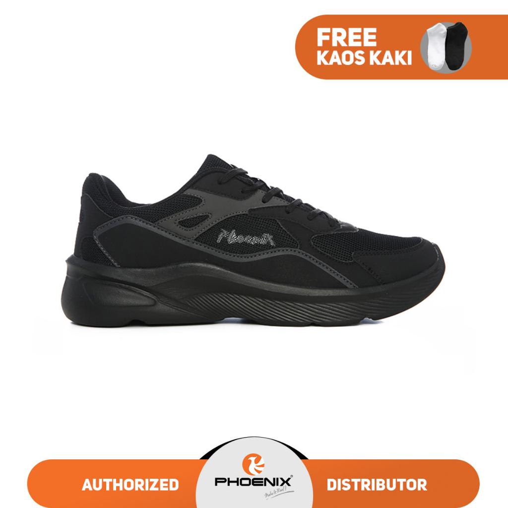 Jual Phoenix Hadji Sepatu Sneakers Pria - All Black | Shopee Indonesia