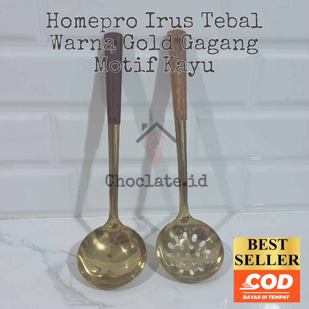 Jual HOMEPRO IRUS GOLD GAGANG MOTIF KAYU CENTONG SUP | Shopee Indonesia