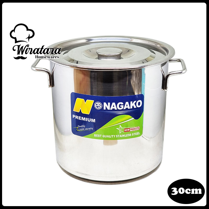 Jual Nagako Panci Stainless 50Liter Tebal Premium Tutup | Stock Pot ...